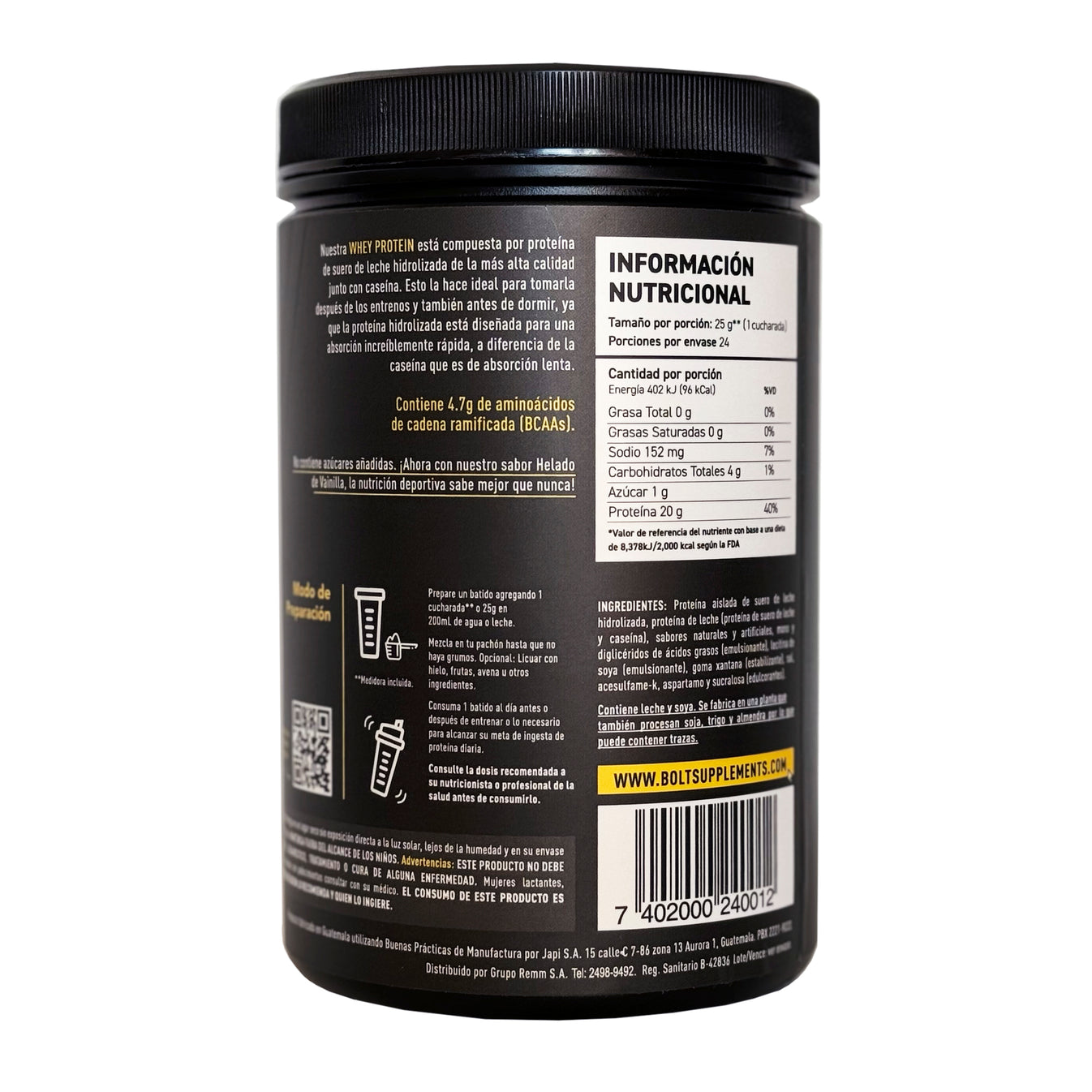 Whey Protein - Helado de Vainilla – Bolt Supplements